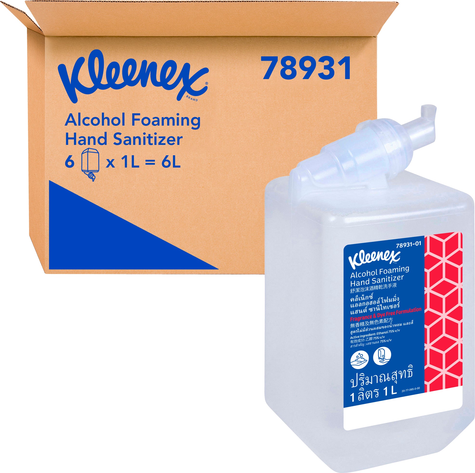 KLEENEX® Alcohol Foam Hand Sanitiser 1L Carton: 6 Cartridges – BPM ...